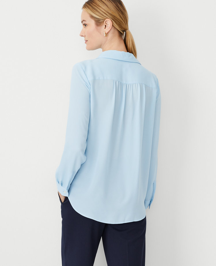 Women's Blue Work Blouses & Tops | Ann Taylor