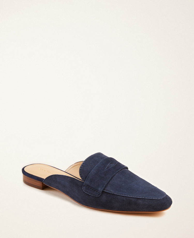 Geraldine Suede Loafer Slides