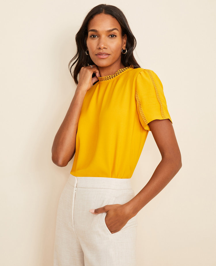 Circle Lace Trim Tee