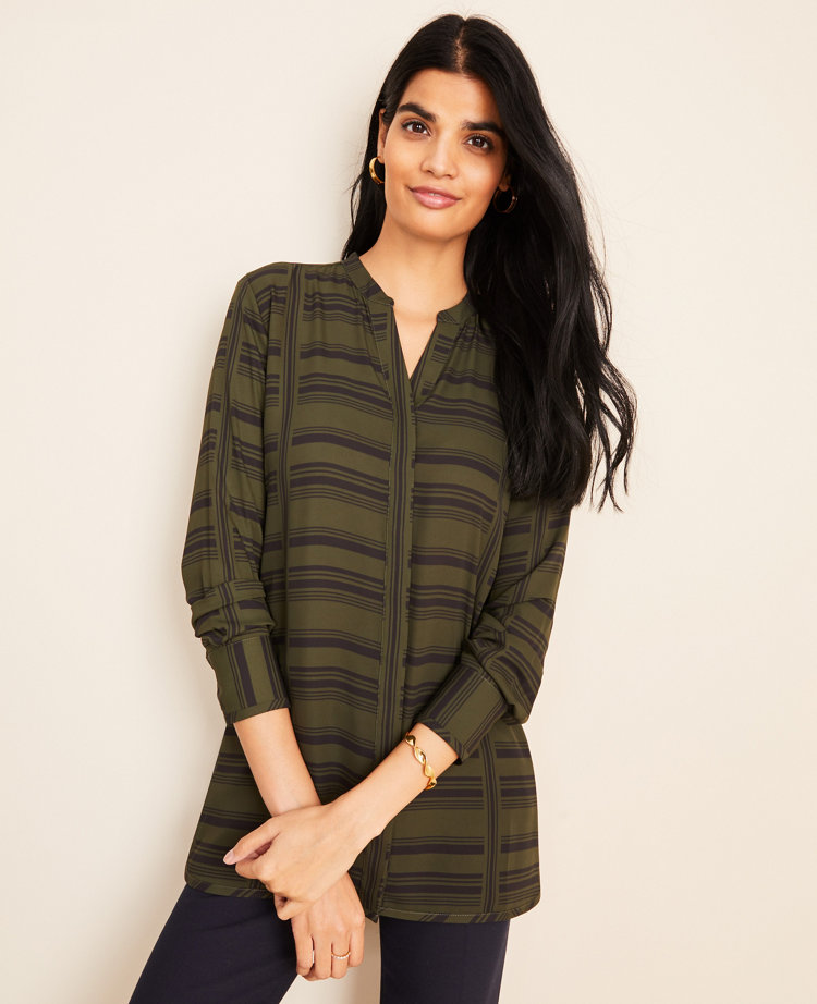 Petite Stripe Tunic Top