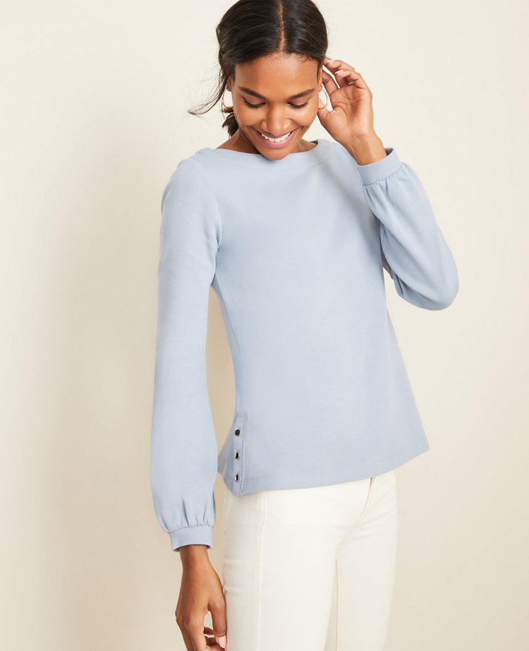 Side Button Sweatshirt