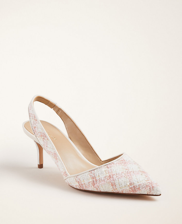 Alexia Tweed Slingback Pumps