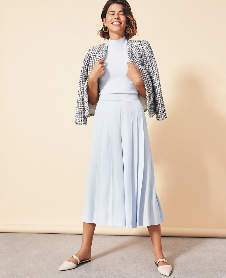 The Pleated Wide Leg Crop Pant