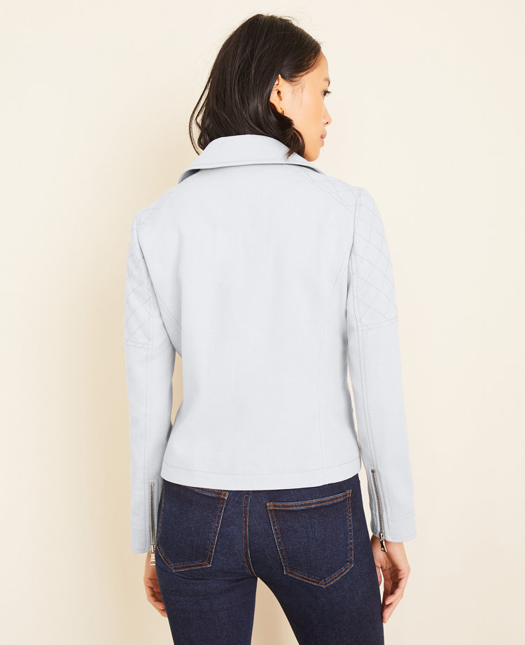 Petite Textured Moto Jacket