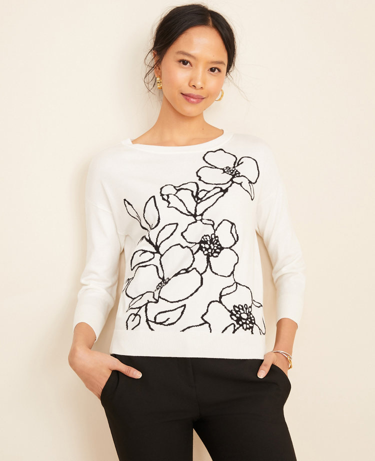 Petite Floral Sweater