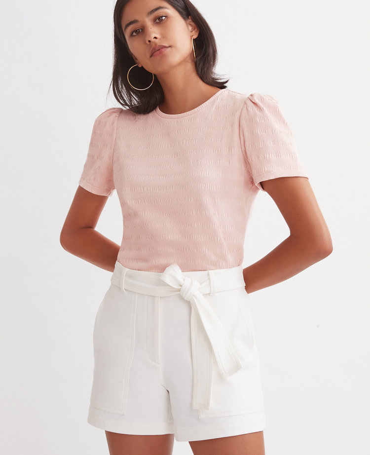 Striped Smocked Tee