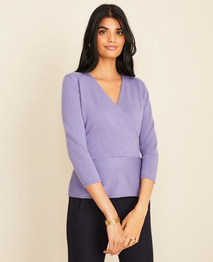 Wrap Peplum Sweater