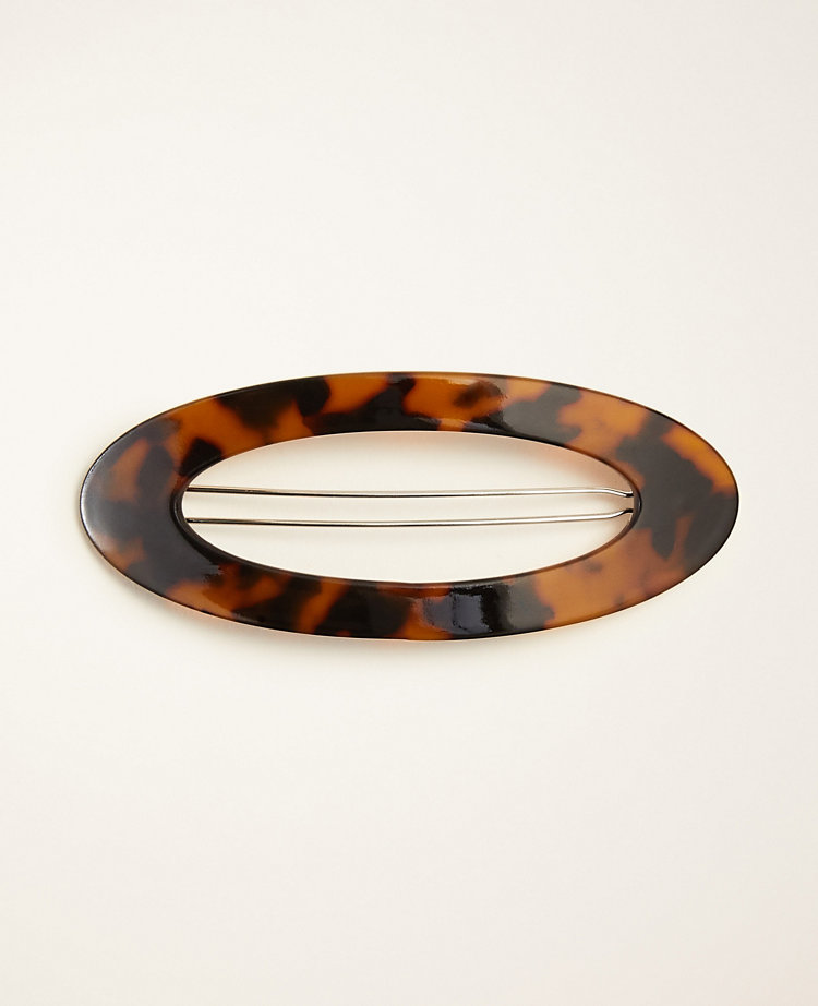 Oval Tortoiseshell Print Barrette