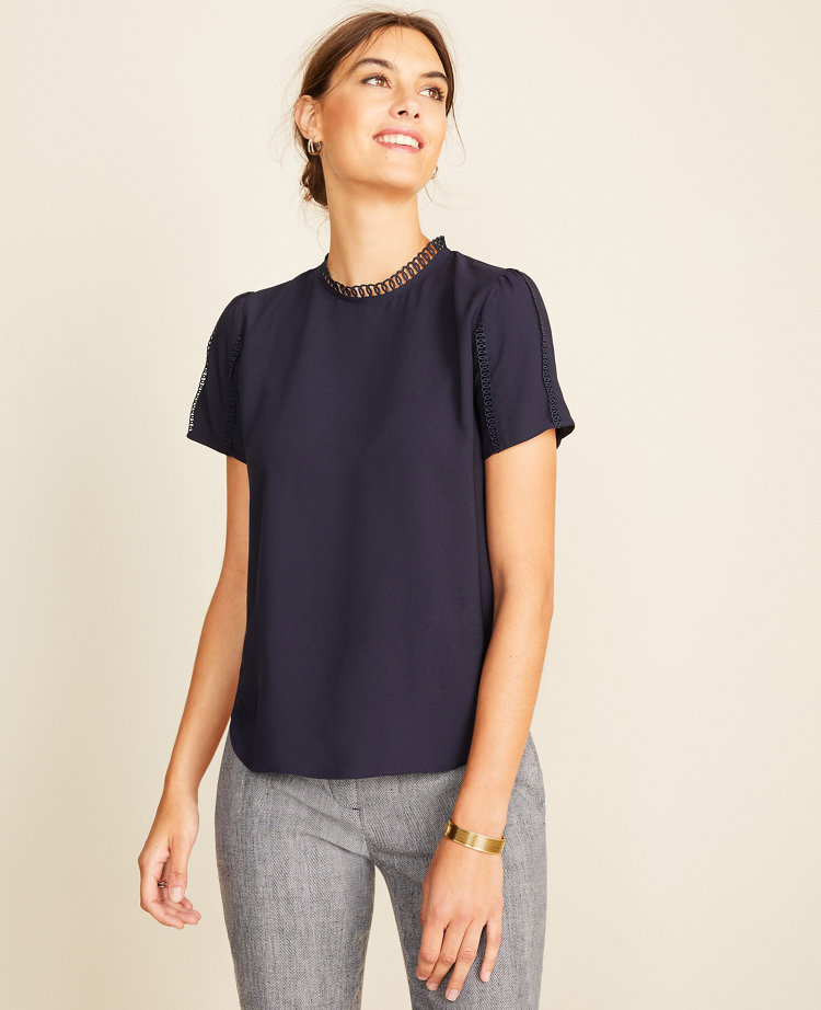 Tall Circle Lace Trim Tee