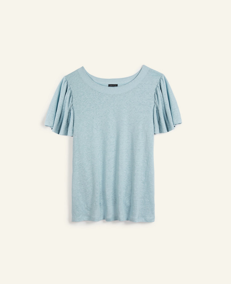 Linen Flutter Sleeve Tee