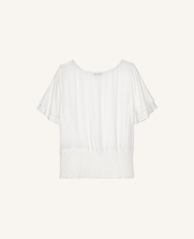 Flutter Smocked Peplum Top