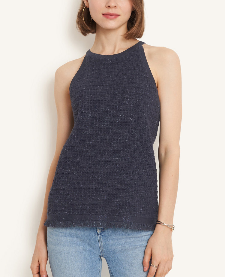 Shimmer Fringe Sweater Shell