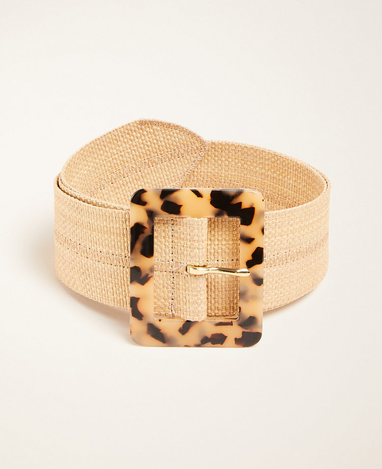 Tortoiseshell Print Buckle Waist Belt