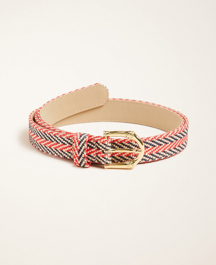 Bamboo Buckle Straw Belt