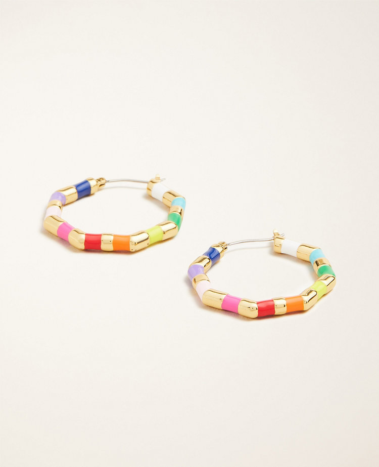 Rainbow Hoop Earrings