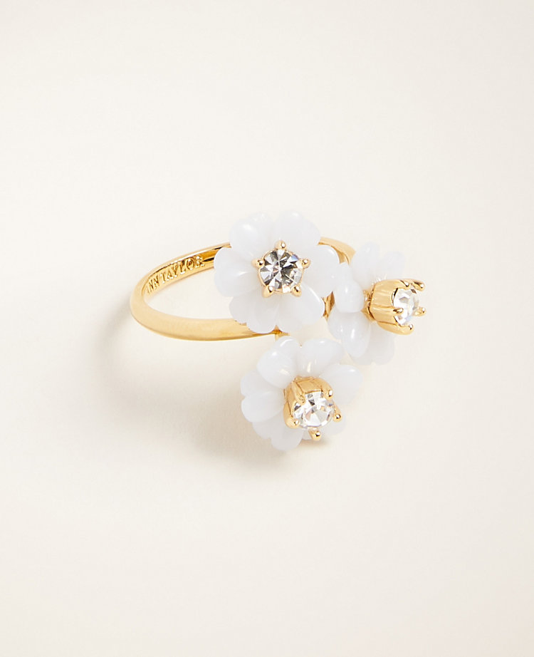 Resin Flower Cluster Ring