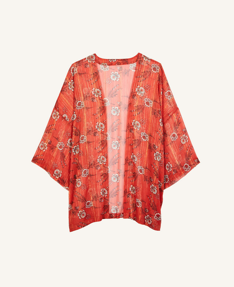 Striped Floral Kimono