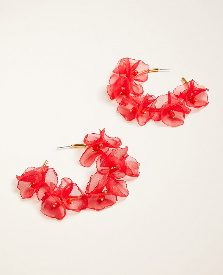Floral Hoop Earrings