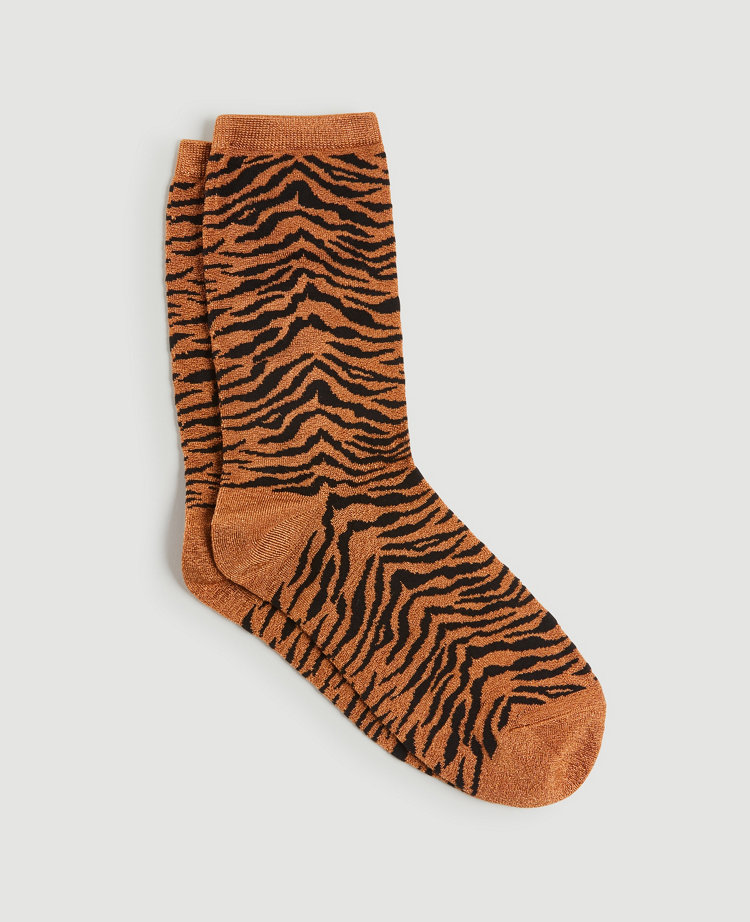 Tiger Print Trouser Socks