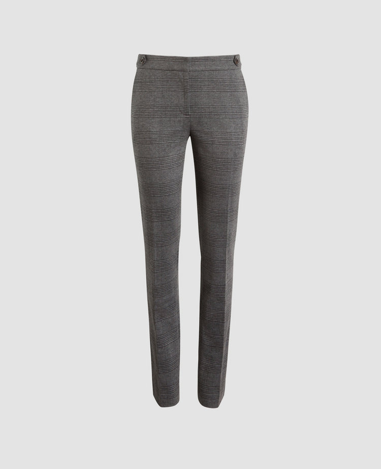 The Petite Plaid Straight Pant