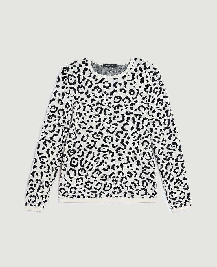 Animal Print Jacquard Sweater