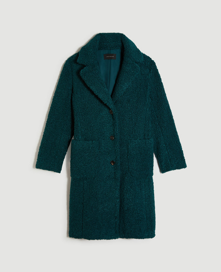 Petite Teddy Patch Pocket Coat