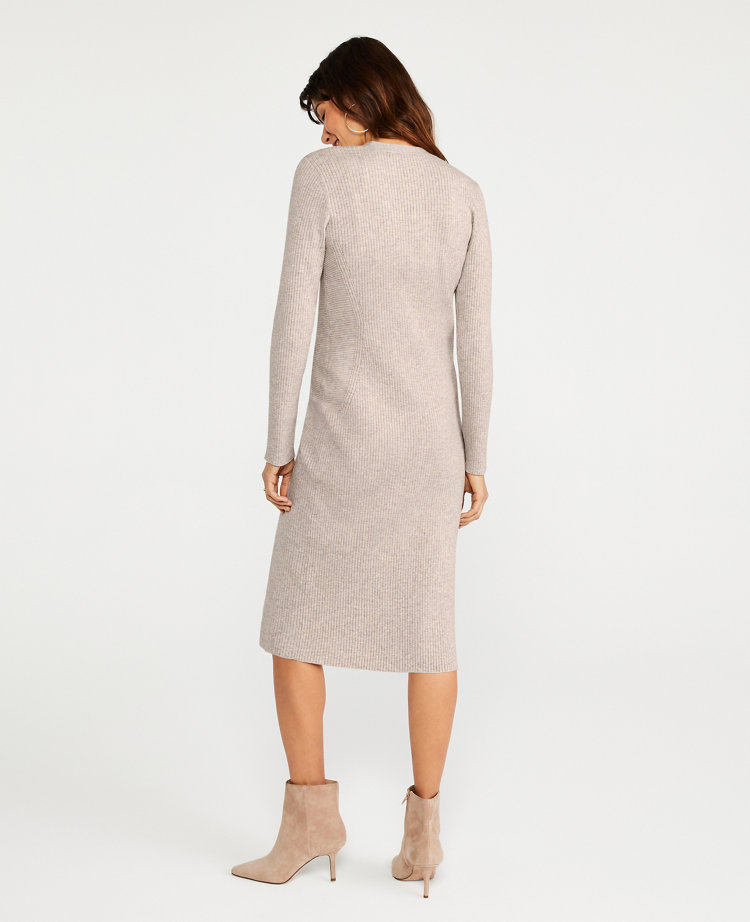 Marled Button Sweater Dress