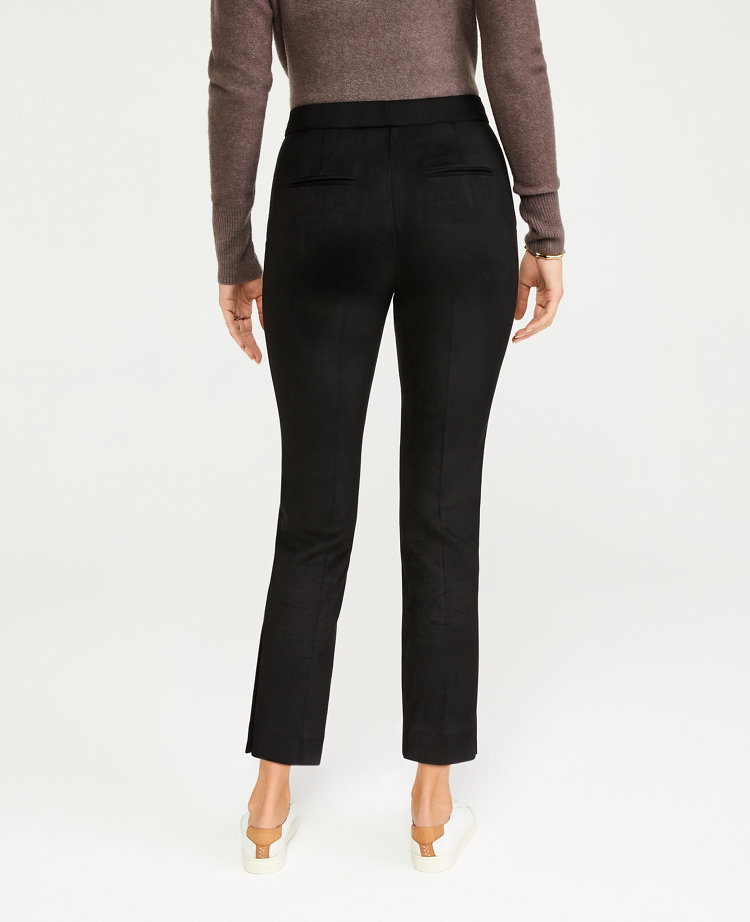 The Button Hem High Rise Ankle Pant