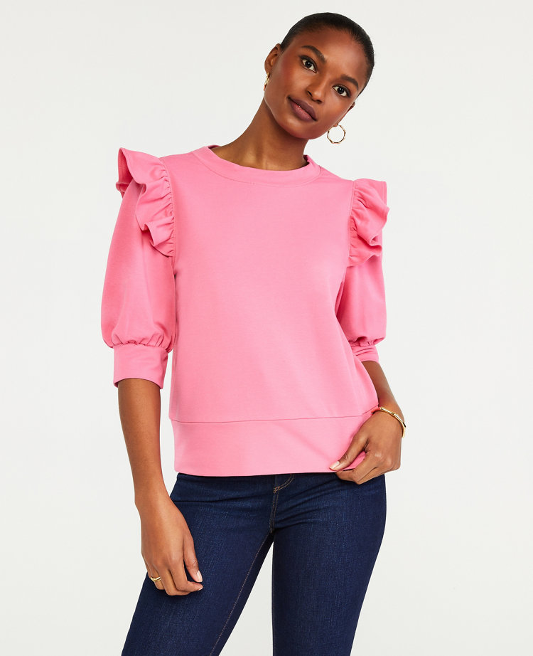 Ruffle Sweatshirt