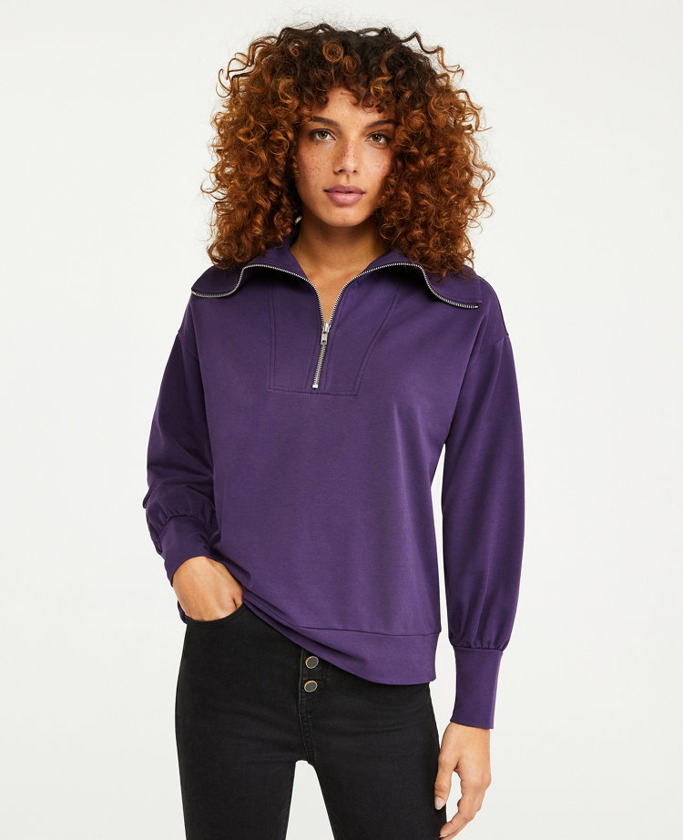Zip Collar Sweatshirt