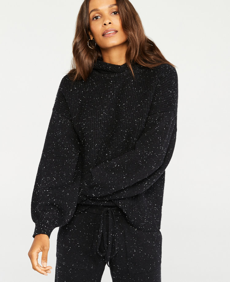 Flecked Hoodie Sweater