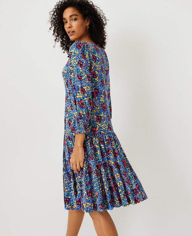 Floral Tiered Shift Dress