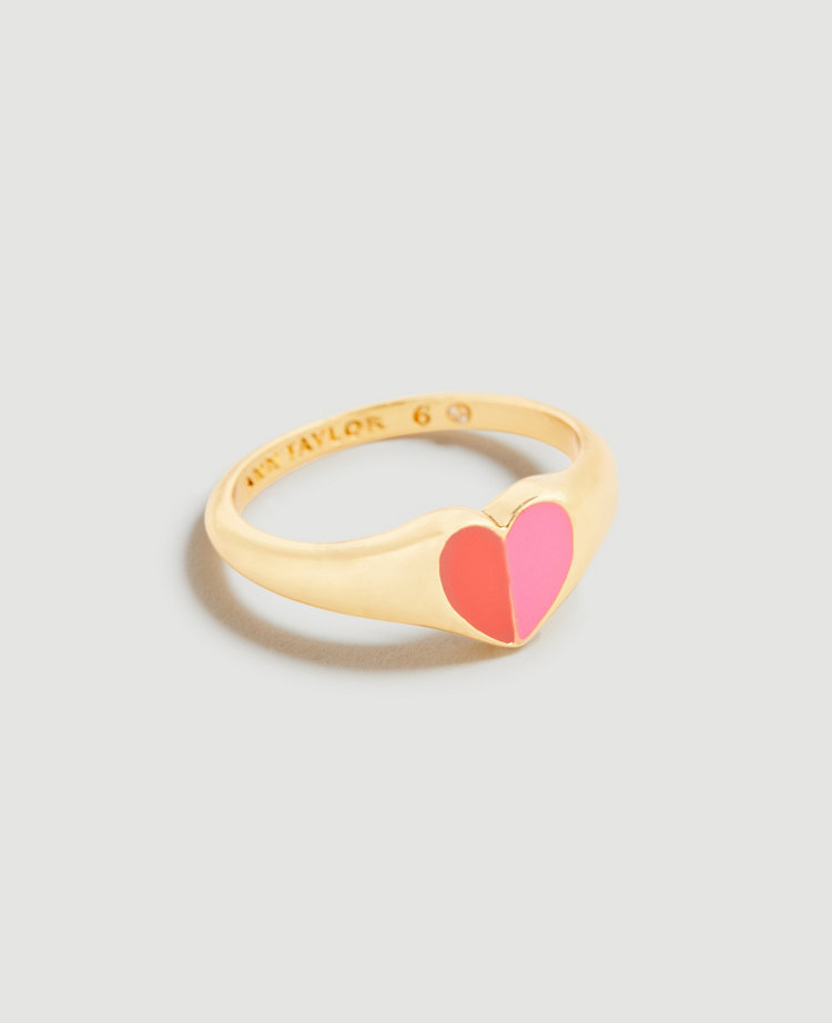 Enamel Heart Ring