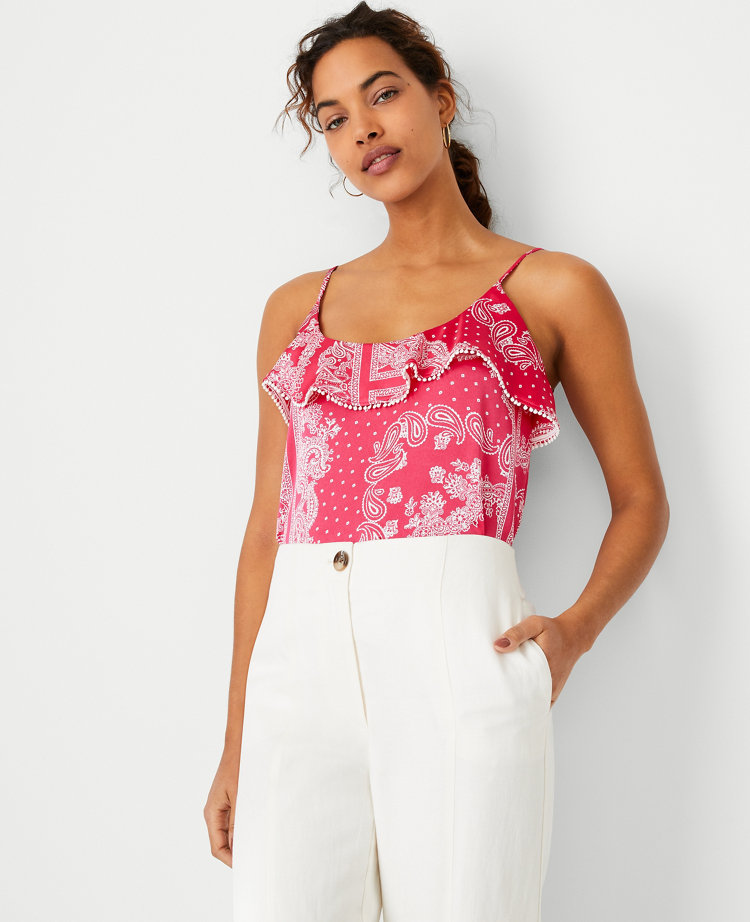 Paisley Ruffle Cami