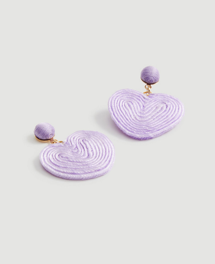 Threaded Heart Drop Earrings