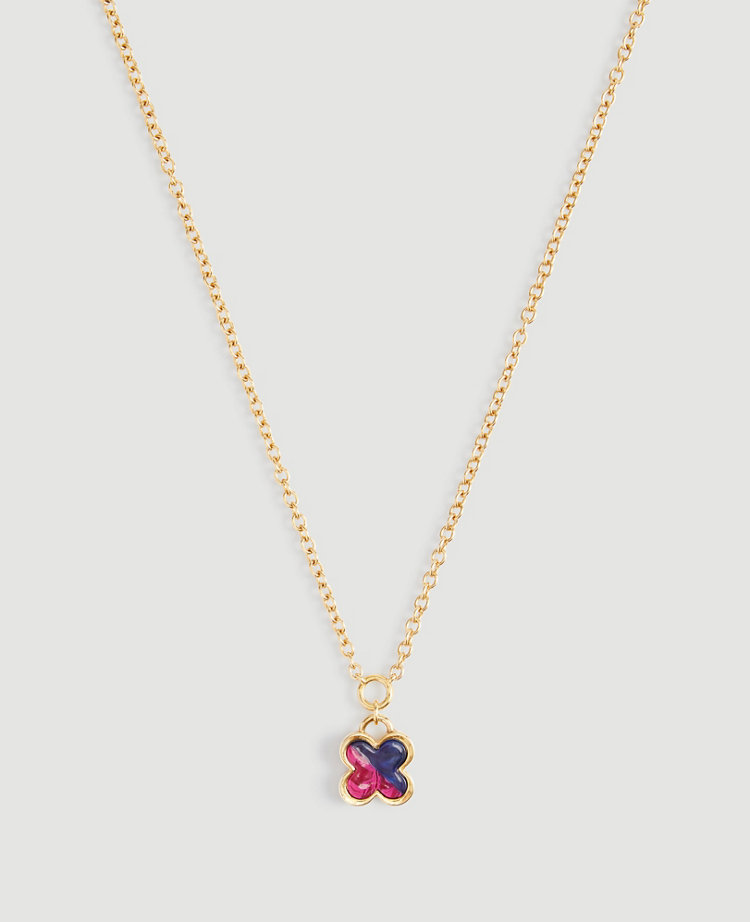 Ann taylor clover necklace store