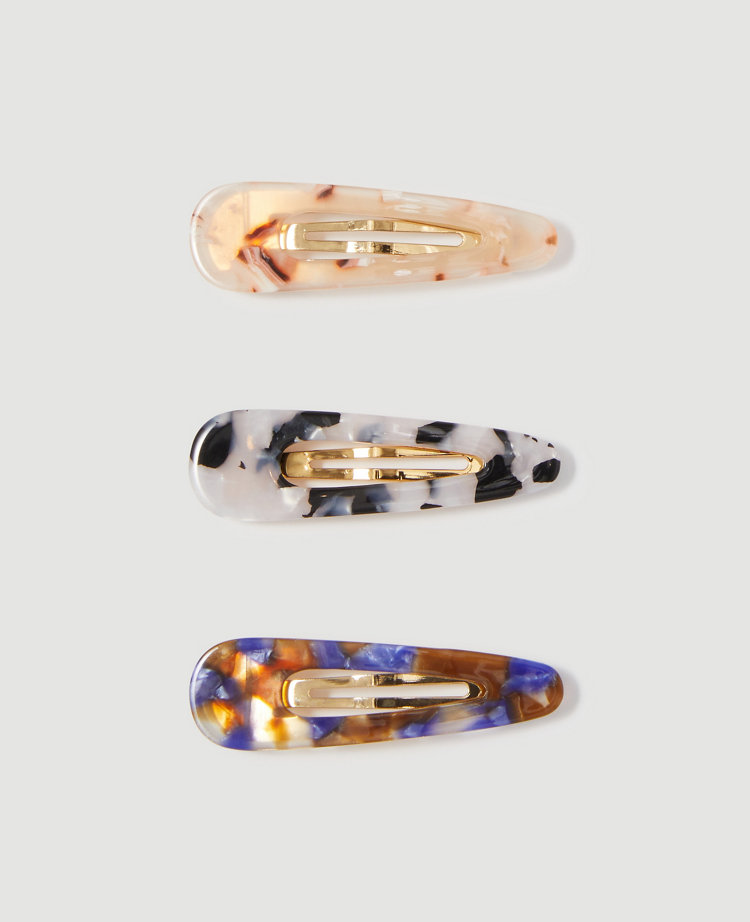 Tortoiseshell Print Hair Clip Set