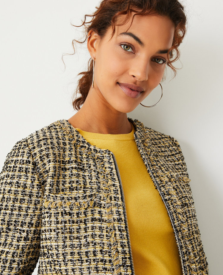 Tweed Bomber Jacket