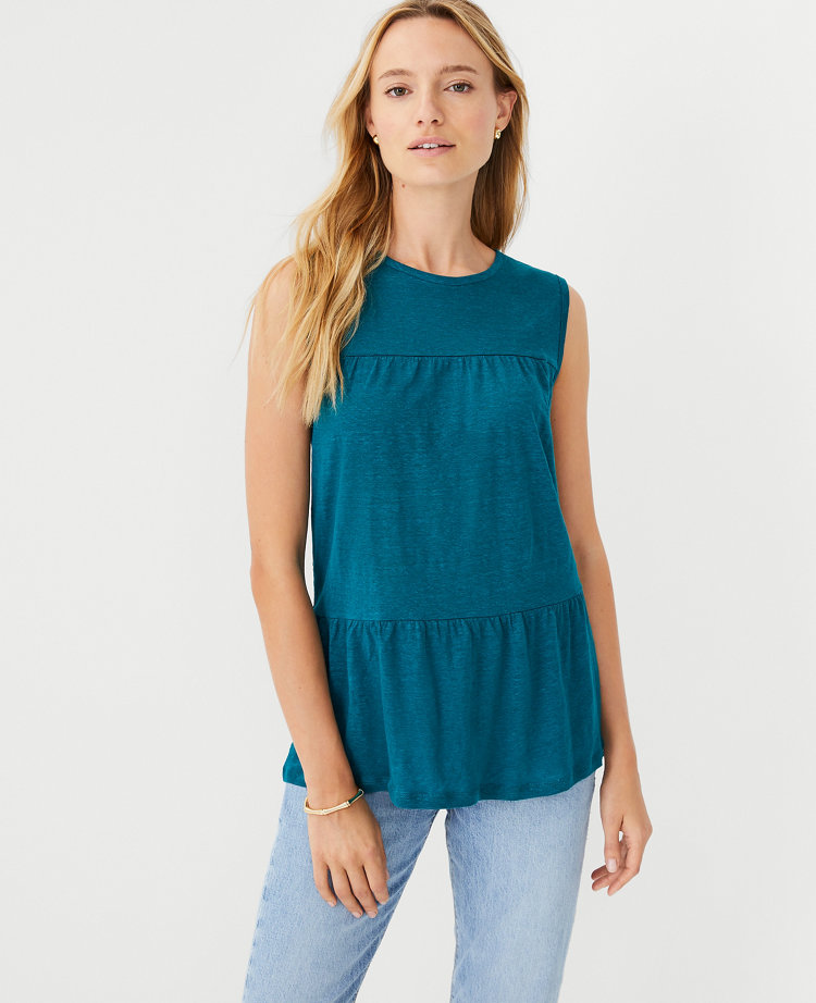 Tiered Linen Top