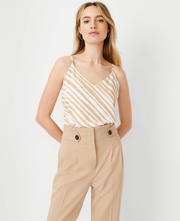 Zebra Stripe V-Neck Cami