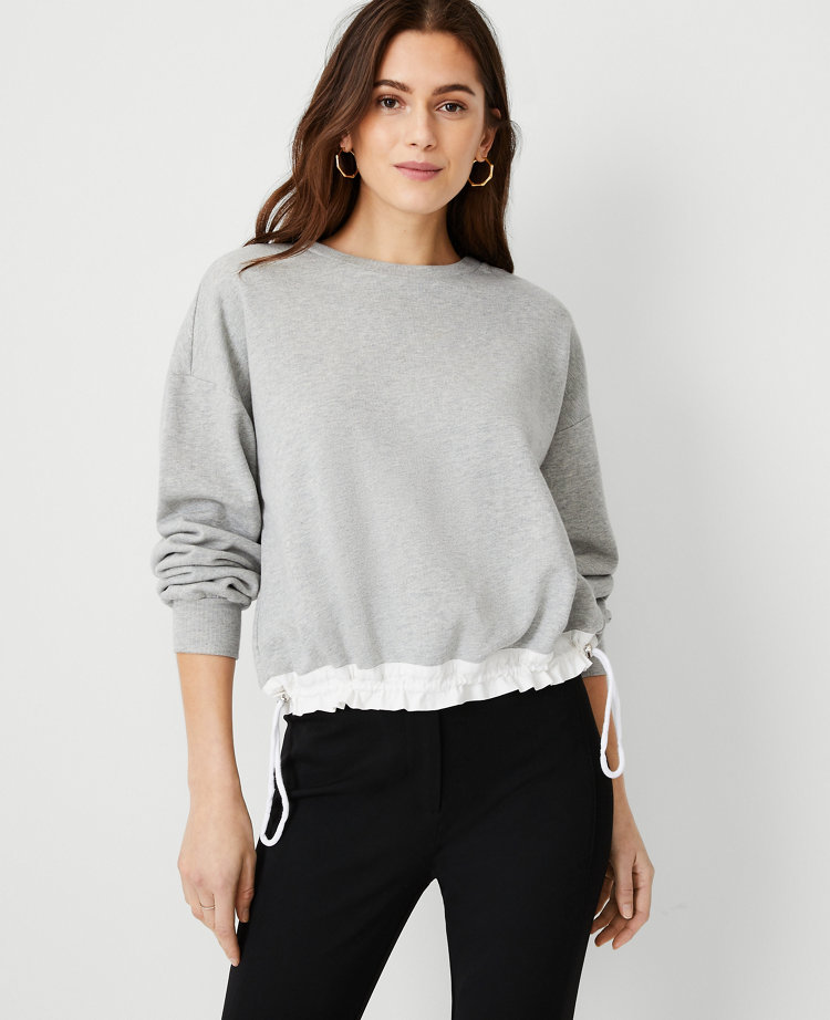 Drawstring Hem Sweatshirt