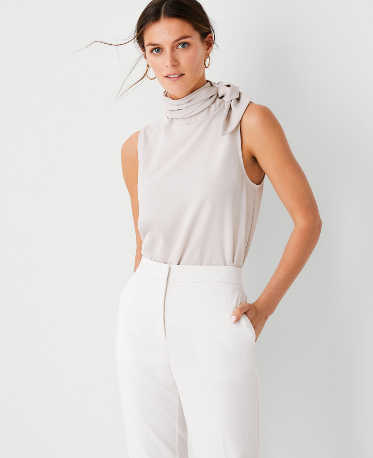 Petite Tie Neck Shell