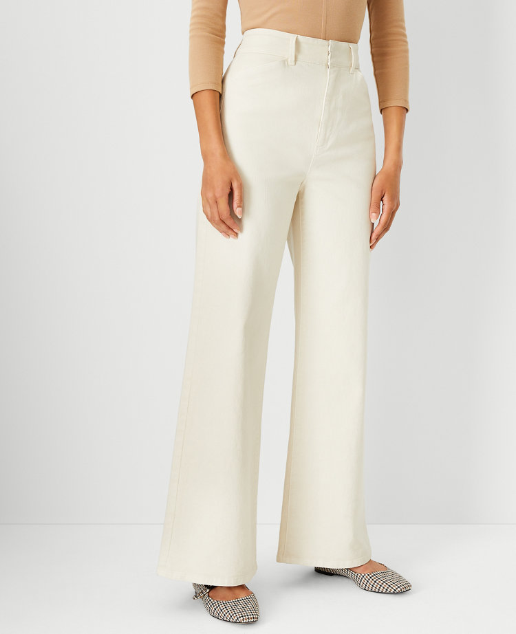 High Rise Trouser Jeans in Ecru
