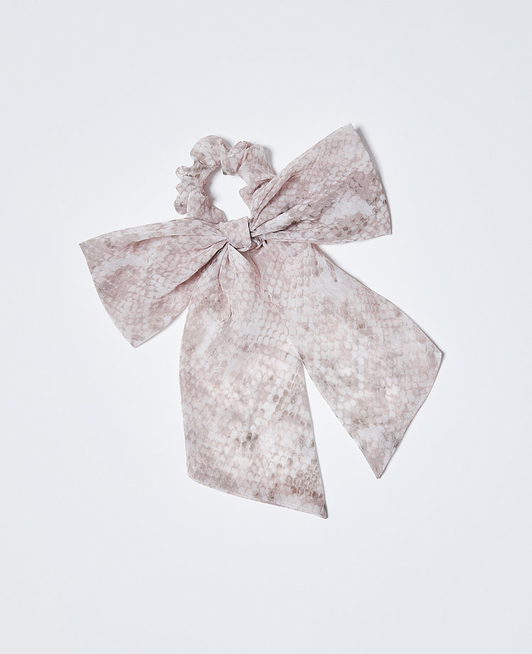 Snake Print Bow Hair Tie