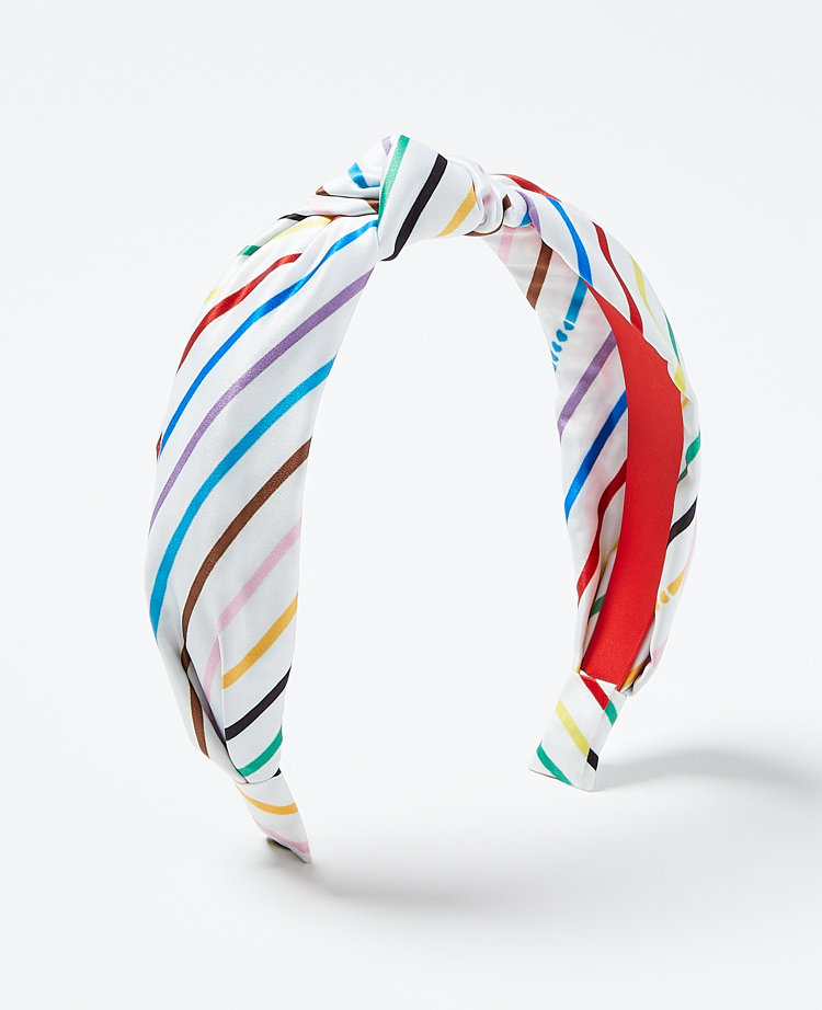 Rainbow Striped Knot Headband