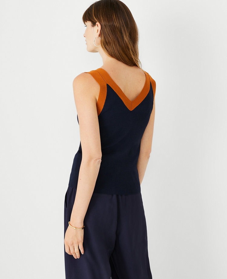 Tipped Sweater Tank Top