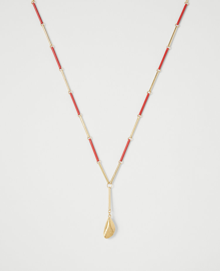 Enamel Shell Pendant Necklace