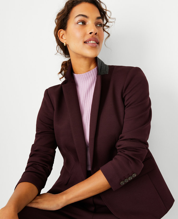 The One-Button Blazer in Double Knit