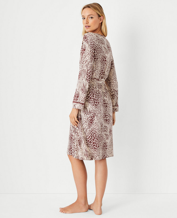 Mixed Animal Print Robe