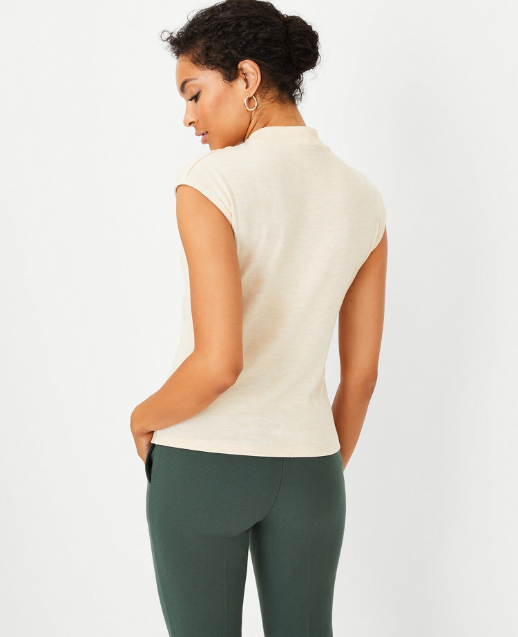 Petite Mock Neck Shell